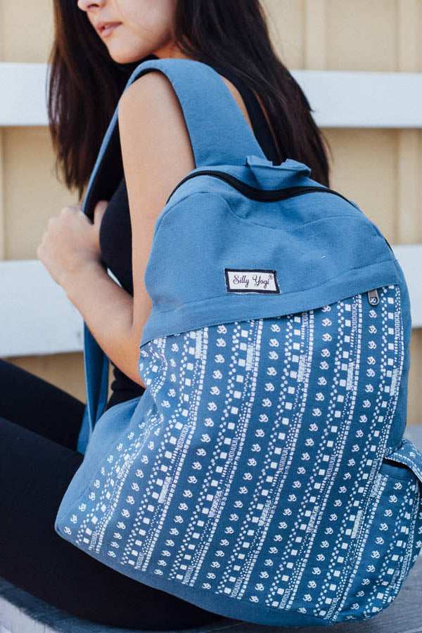 Funky Striped Om Backpack – Silly Yogi